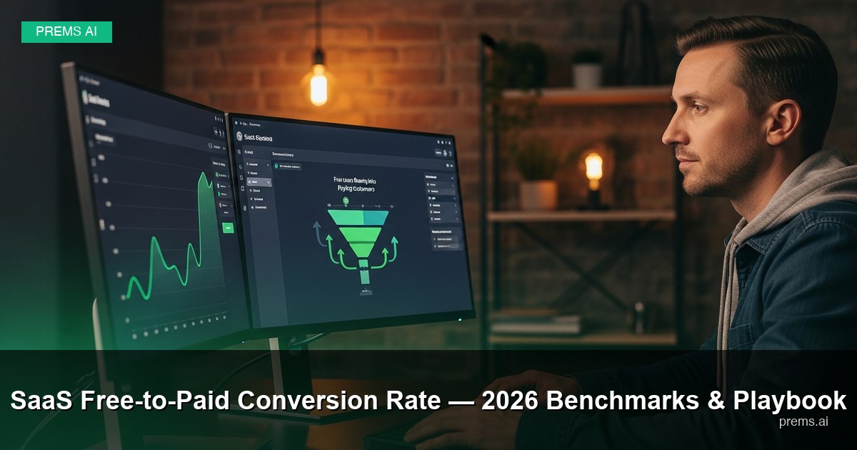 Free Trial to Paid Conversion Rate: 2026 SaaS Benchmarks | Prems AI